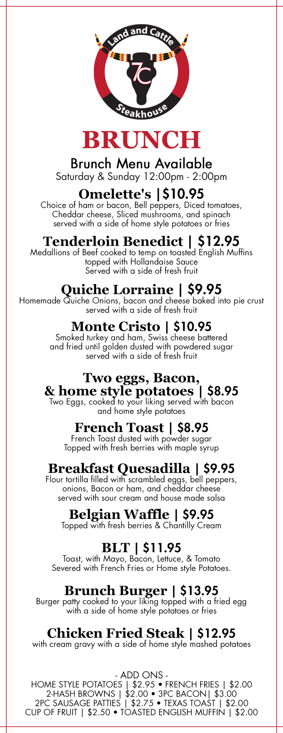 7C Steakhouse - 7 Clans Casinos