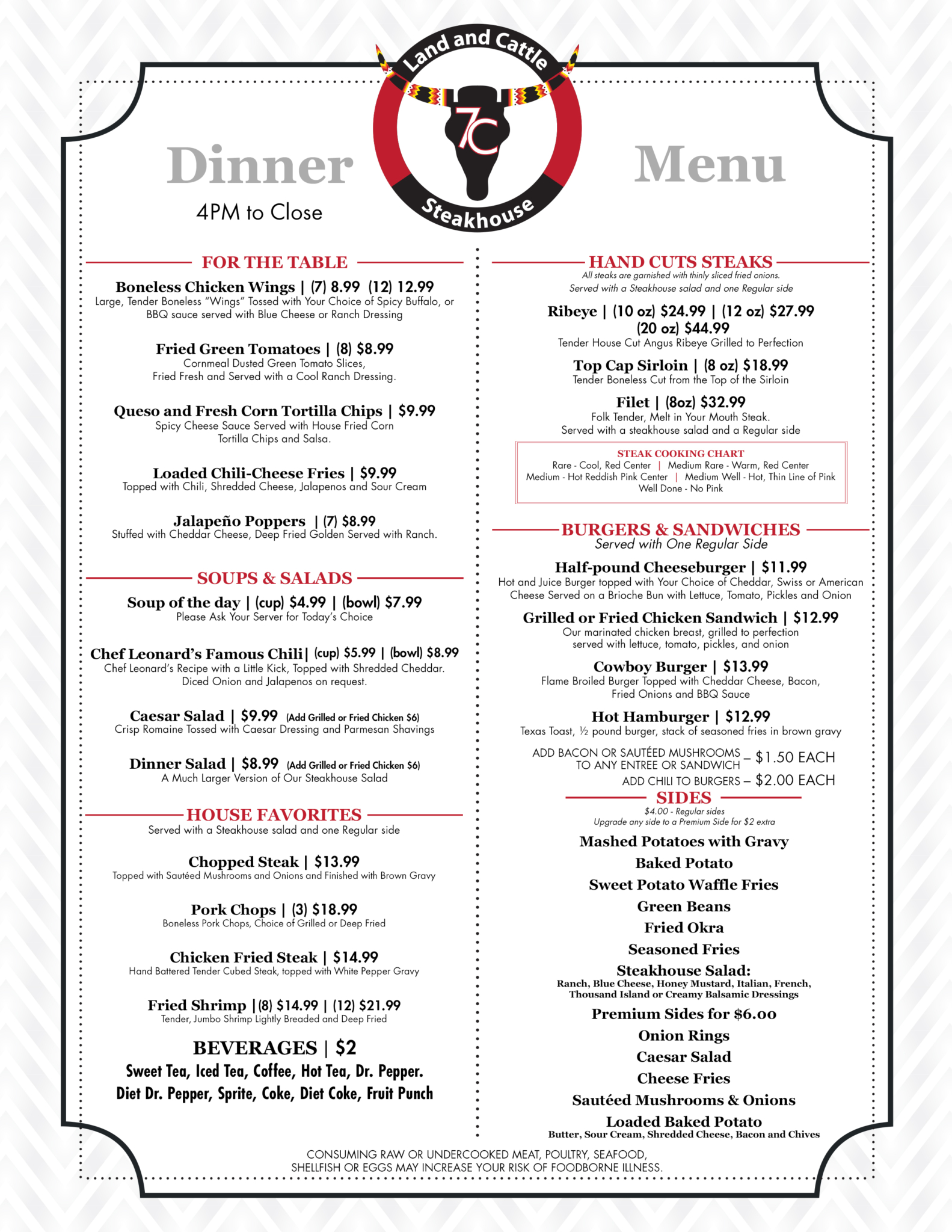 7C Steakhouse - 7 Clans Casinos